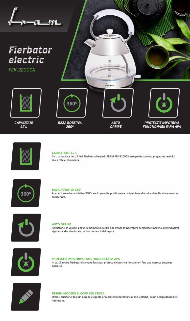 Fierbator FEK-2200GX – Fram